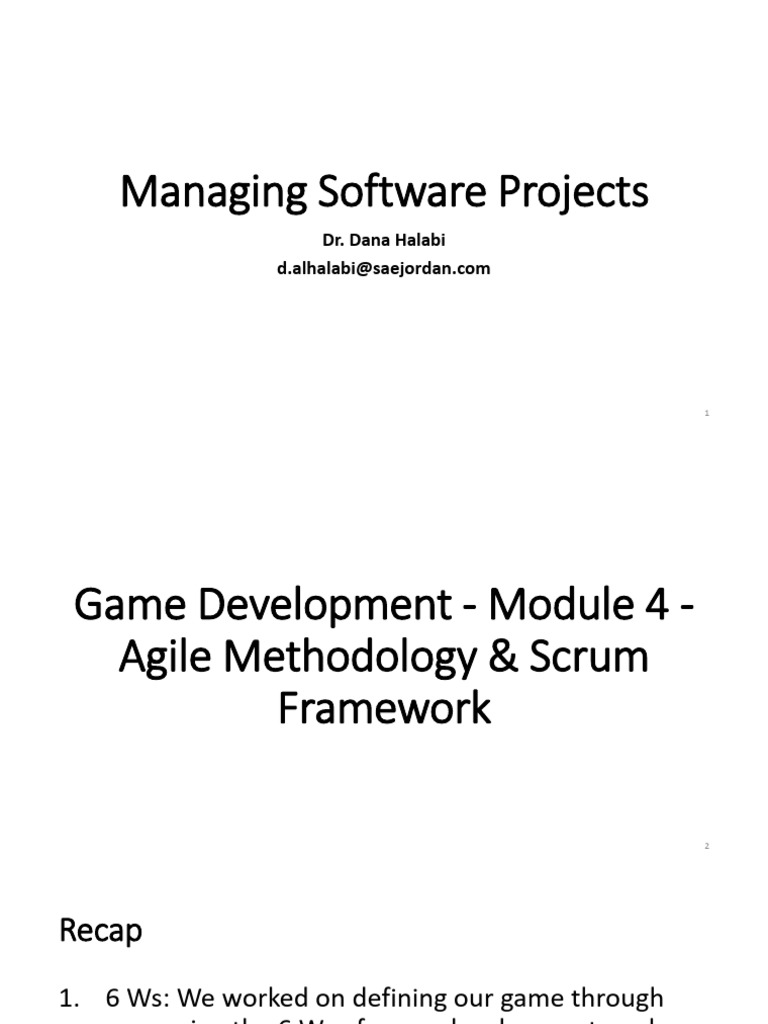 Managing Software Projects Module 004 | PDF