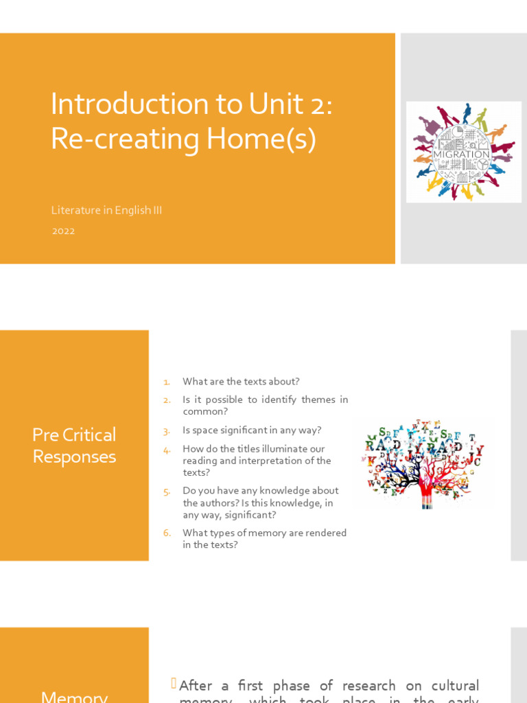 Intro To Unit 2 2022 - Travelling Memory - Levy and Edwards | PDF | Social Science | History