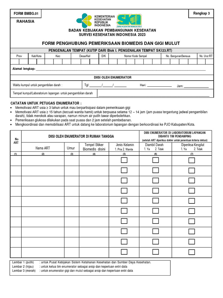 CETAK Lampiran Form Biomedis 2023 - 080523 | PDF