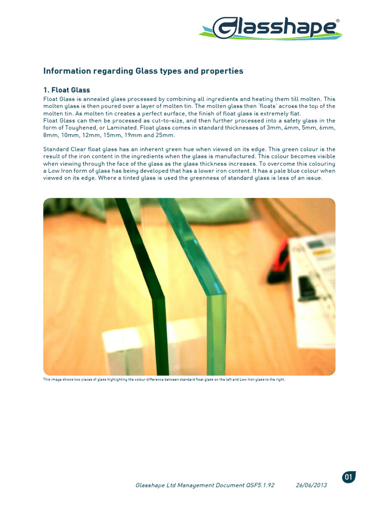 Information On Various Glass Types Used by Glasshape | PDF | Glasses ...