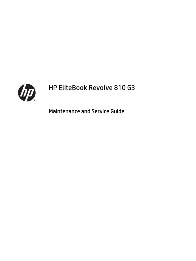Manual Book HP Revolve 810 | PDF | Bios | Booting