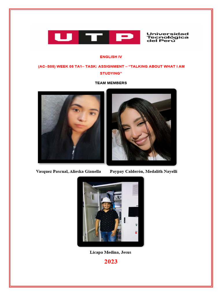 ENGLISH TA1- TASK WEEK 05 (1) | PDF