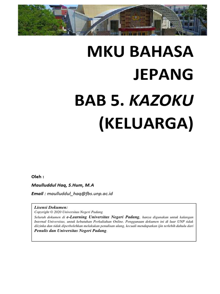 Modul 5. MKU Bahasa Jepang | PDF