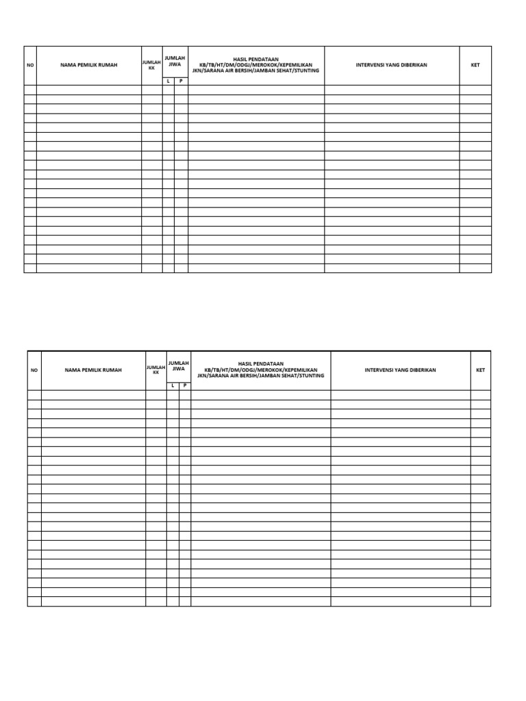 Formulir Pemantauan Jentik | PDF