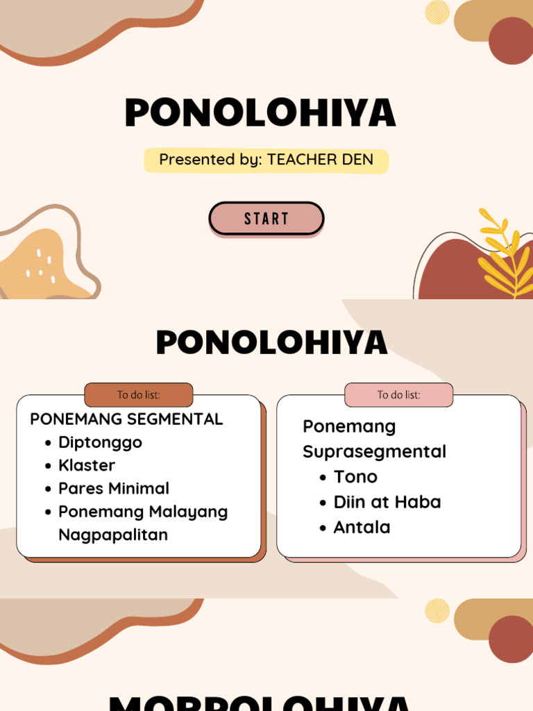 Ponolohiya at Morpolohiya | PDF