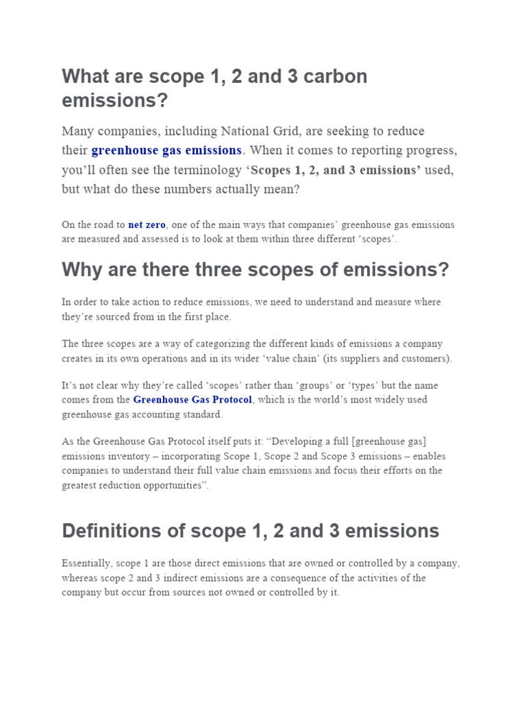 Carbon Emmision Scope 1,2,3 | PDF