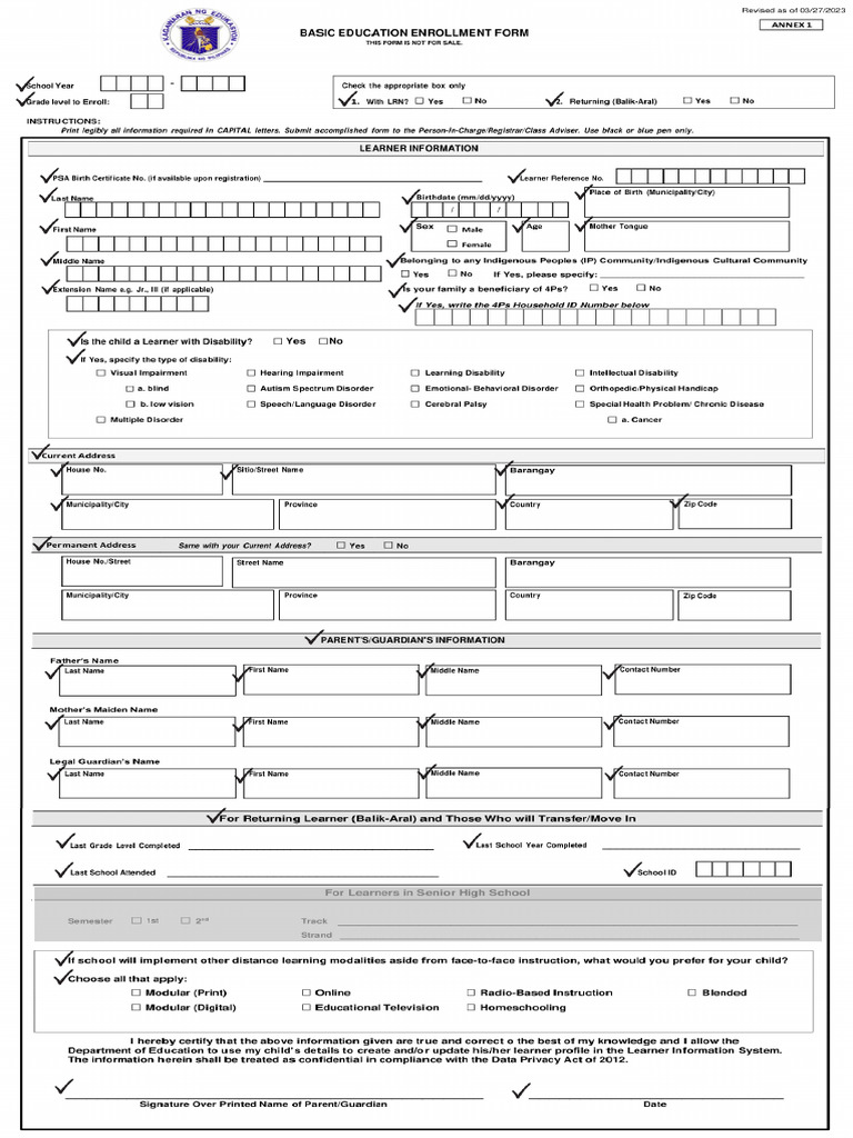 Enrolment Form | PDF