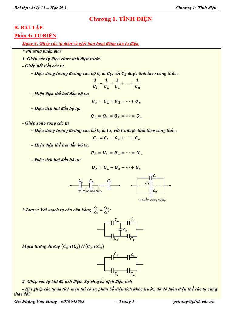 Vat Ly 11 Chuong 1 - D NG 8 - Dap An | PDF