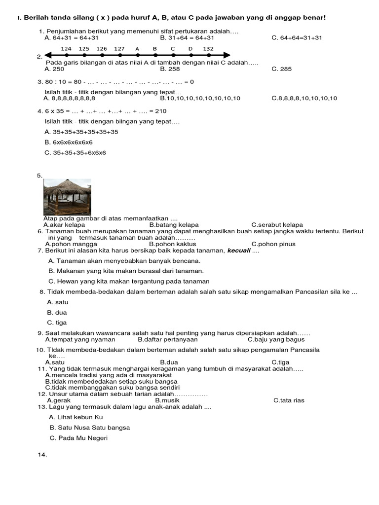 LATIHAN SOAL PTS TEMA 2 KELAS 3 | PDF