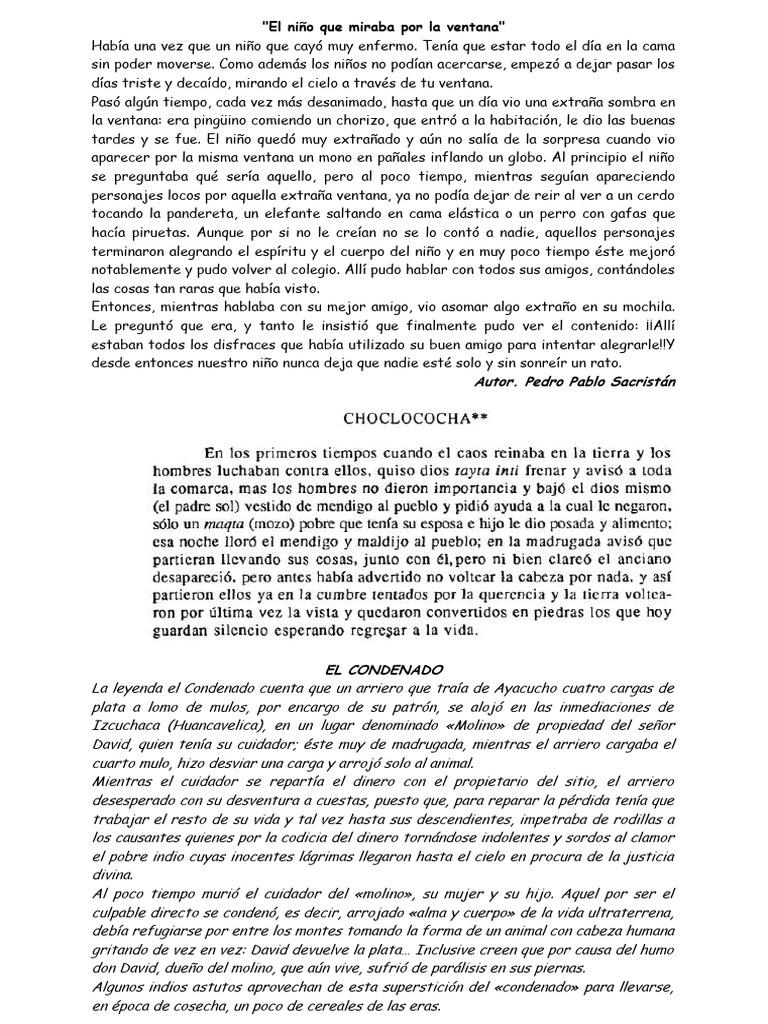 El Niño Que Miraba Por La Ventana | PDF