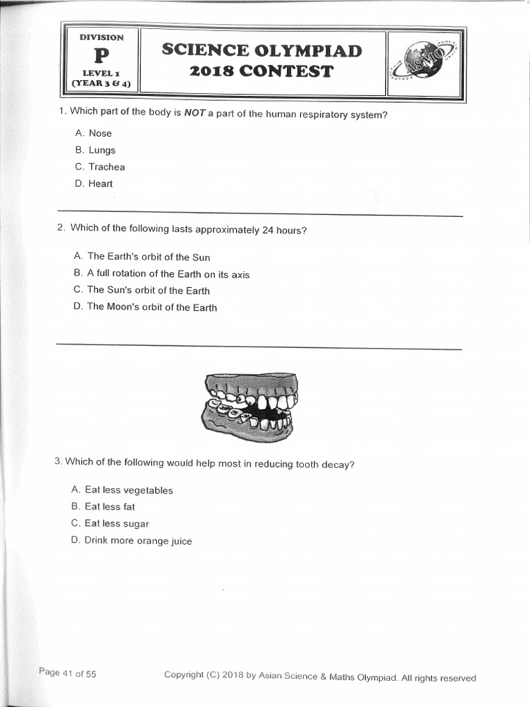 ASMO 2018-Khoa-Hoc-3-4 | PDF