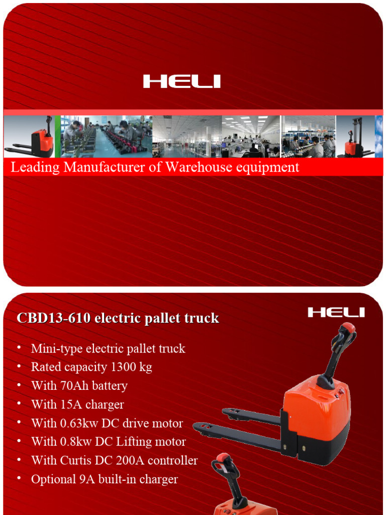 HELI Electric Stacker and Pallets | PDF | Battery Charger | Vehicle ...