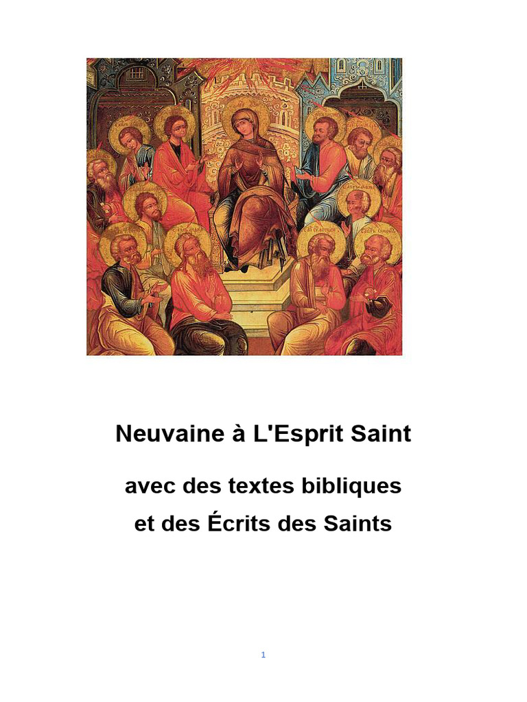 Neuvaine À L'Esprit Saint Avec Des Textes Des Saints | PDF