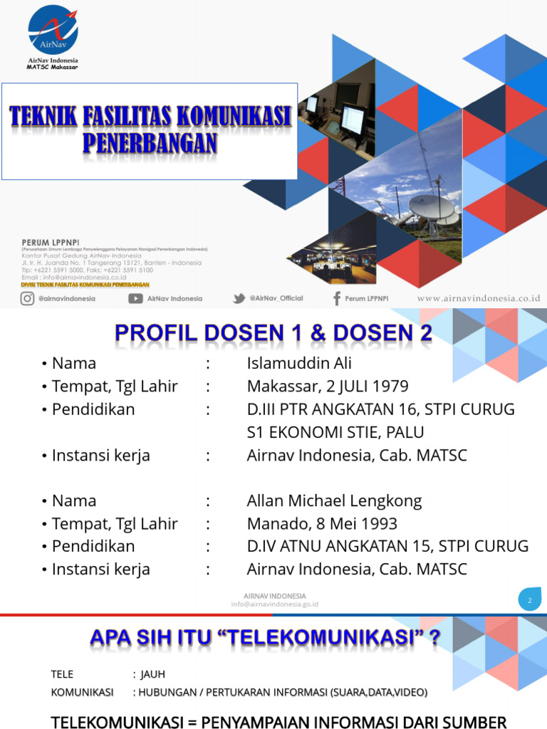 Materi Pengenalan Fasilitas Dan Jenis Komunikasi Penerbangan 1 | PDF
