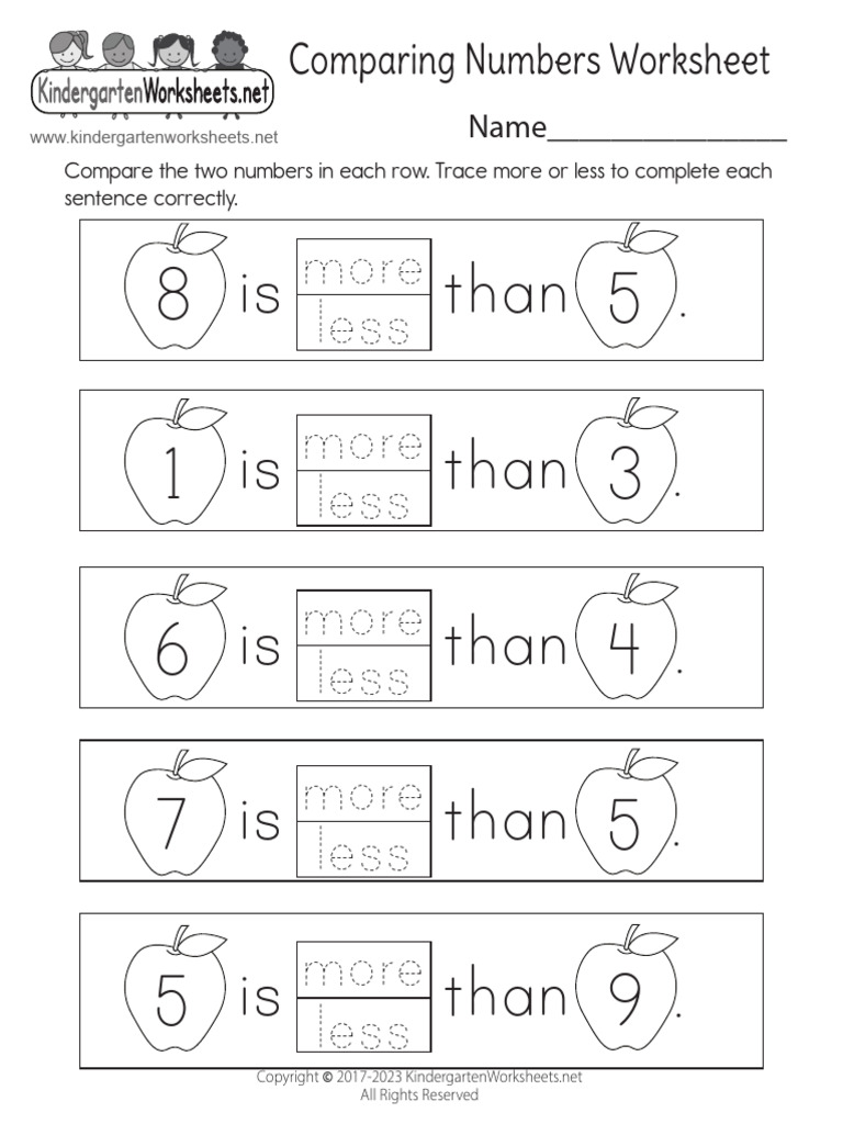 Comparing Numbers Worksheet | PDF
