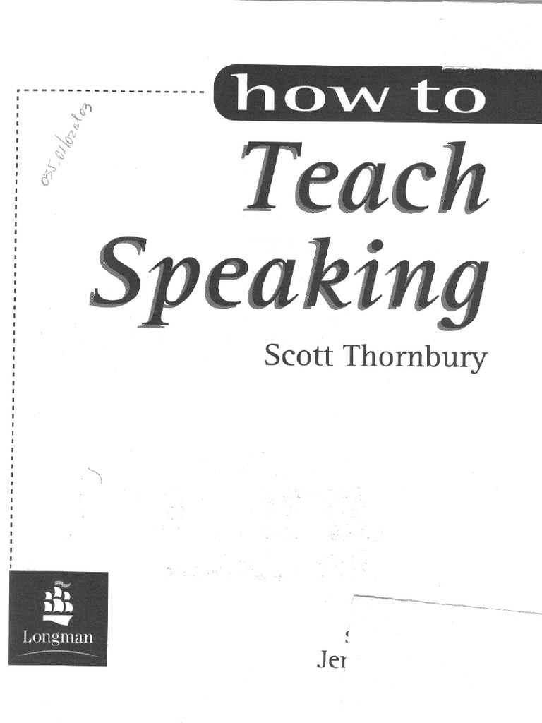 How To Teach Speaking Thornbury Unit 3 | PDF