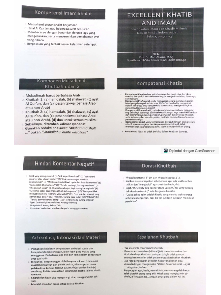 Excellent Khatib Dan Imam | PDF