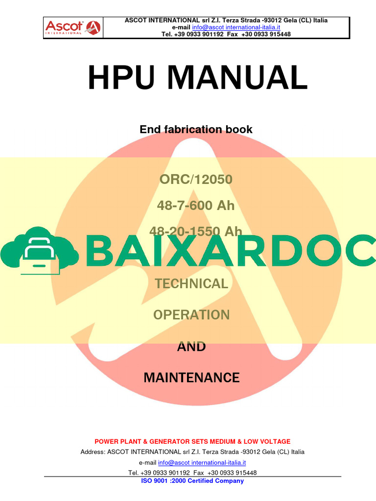Hpu Manual 48 7 600 Amp 48 20 1550 | PDF