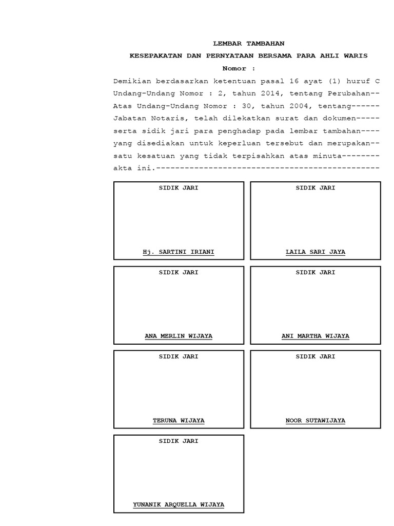 Lembar Sidik Jari 7 Orang | PDF