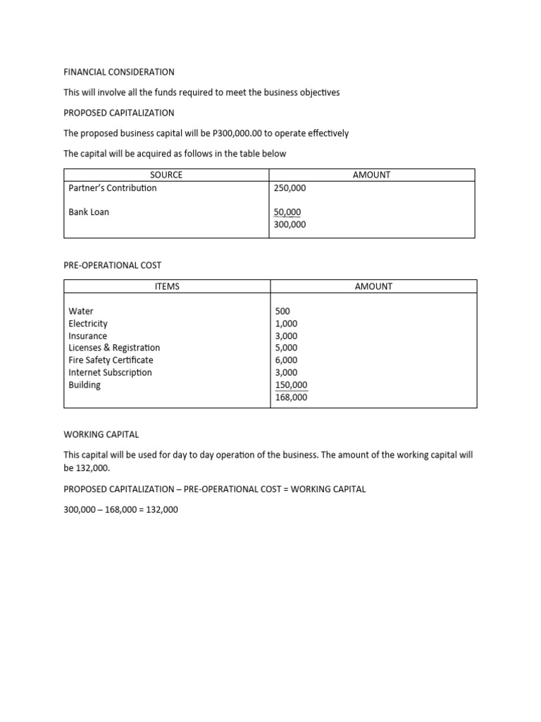 Financial Consideration | PDF