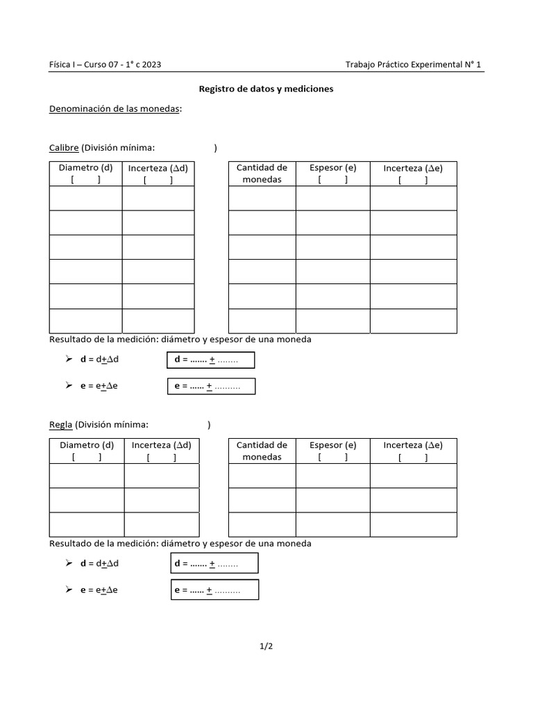 Registro de Datos y Mediciones TP1 | PDF
