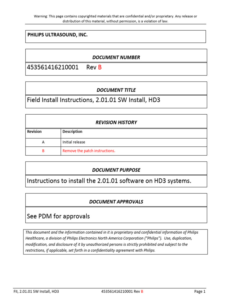 HD3 Field Install Instrutions - 2.01.01 SW Install | PDF