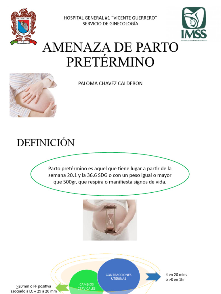 Amenaza de Parto Pretérmino | PDF