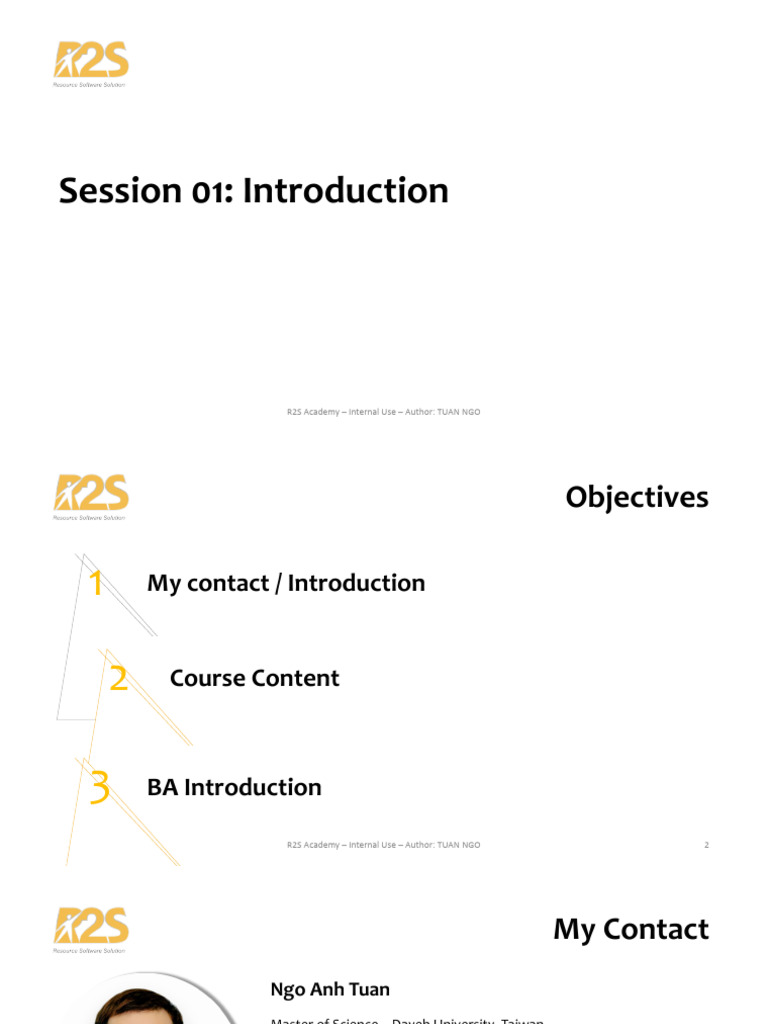 Session01 BA Introduction | PDF