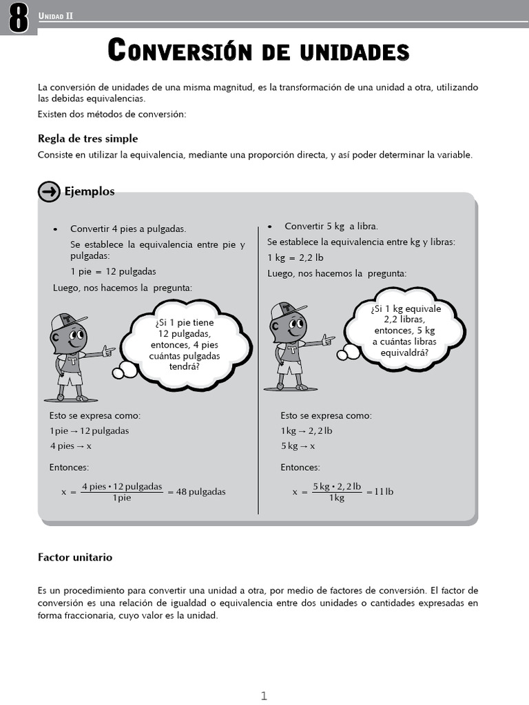 Conversion de Unidades | PDF
