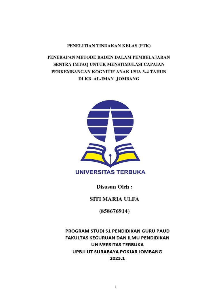 Penerapan Metode Raden Dalam Pembelajaran Sentra Imtaq Untuk ...