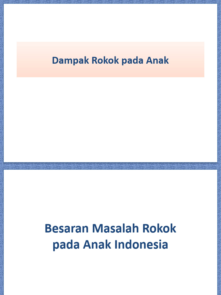 Dampak Dan Bahaya Rokok | PDF