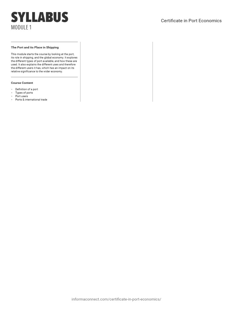 Understanding Port Economics and Operations | PDF | Governance | Economics