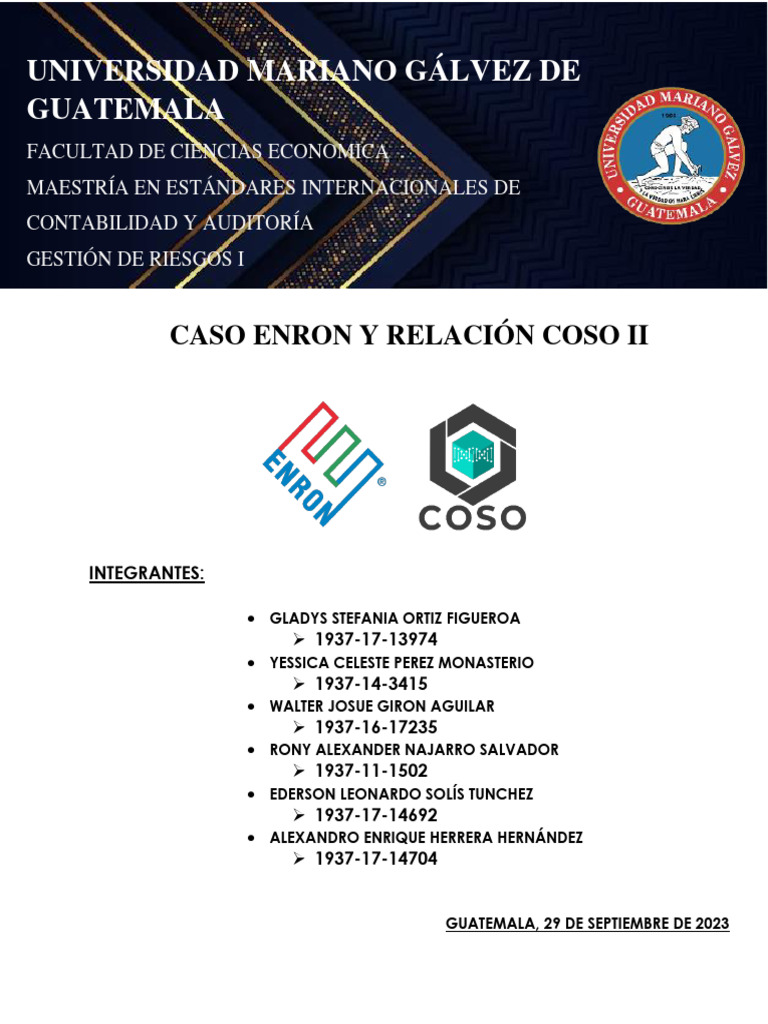 Caso Enron y Coso Ii | PDF