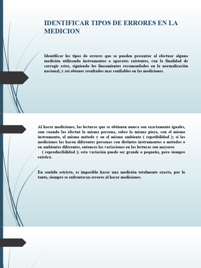 Identificar Tipos de Errores en La Medicion | PDF