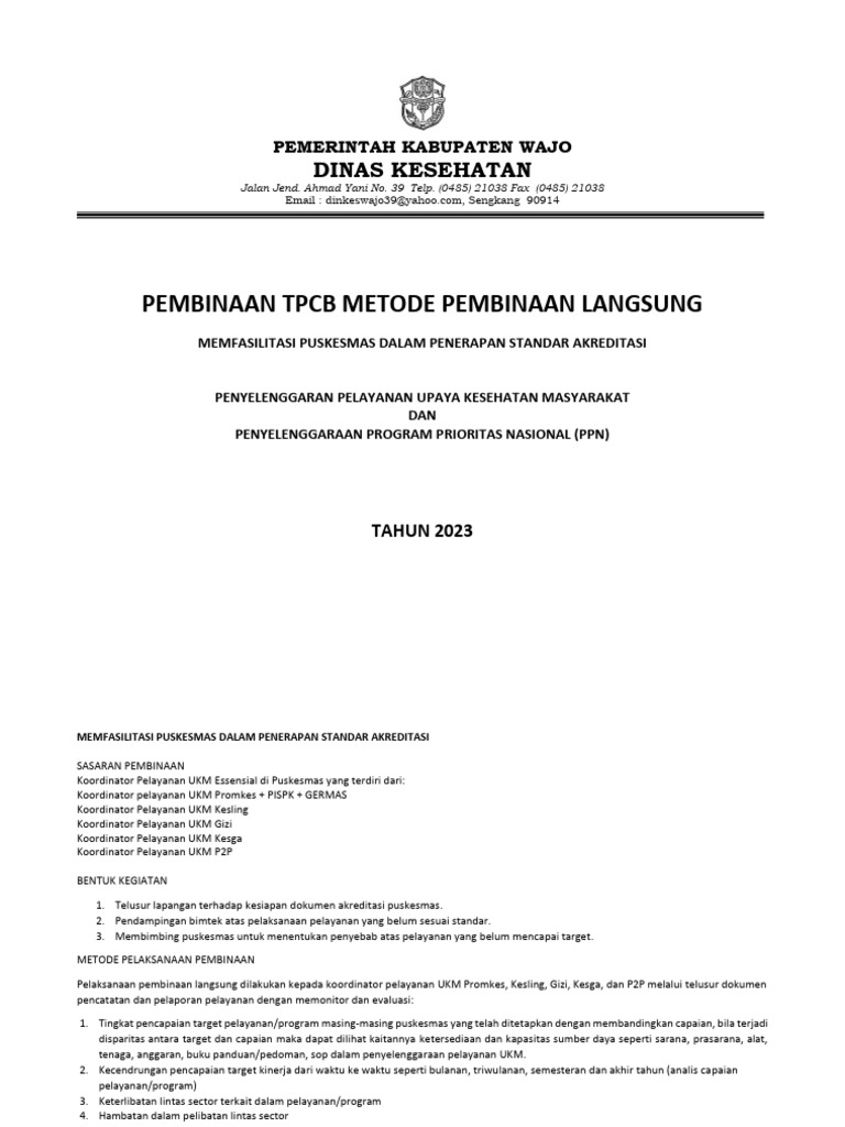 TPCB Persiapan Akreditasi - 2023 | PDF | Bisnis
