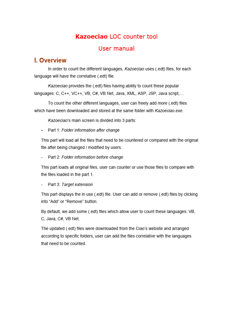 CountLOC UserGuide | PDF