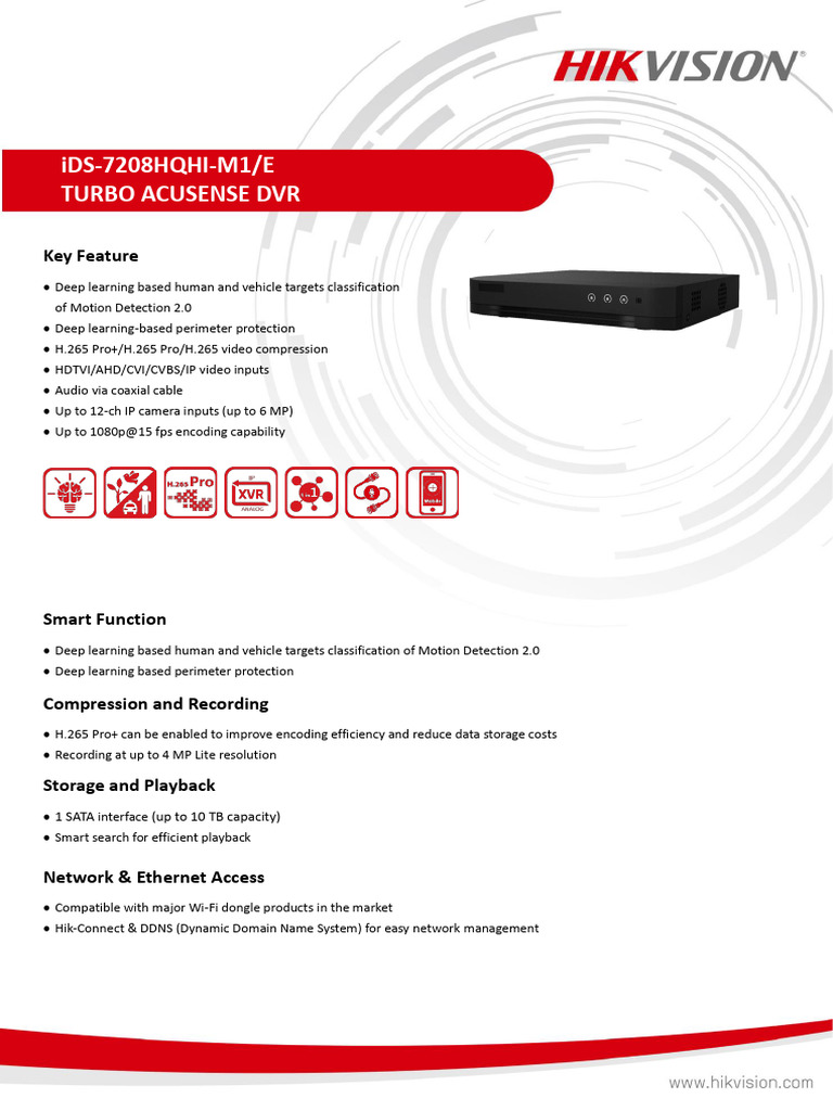 Datasheet-of-iDS-7208HQHI-M1_E_V4.71.000_20230621 | PDF