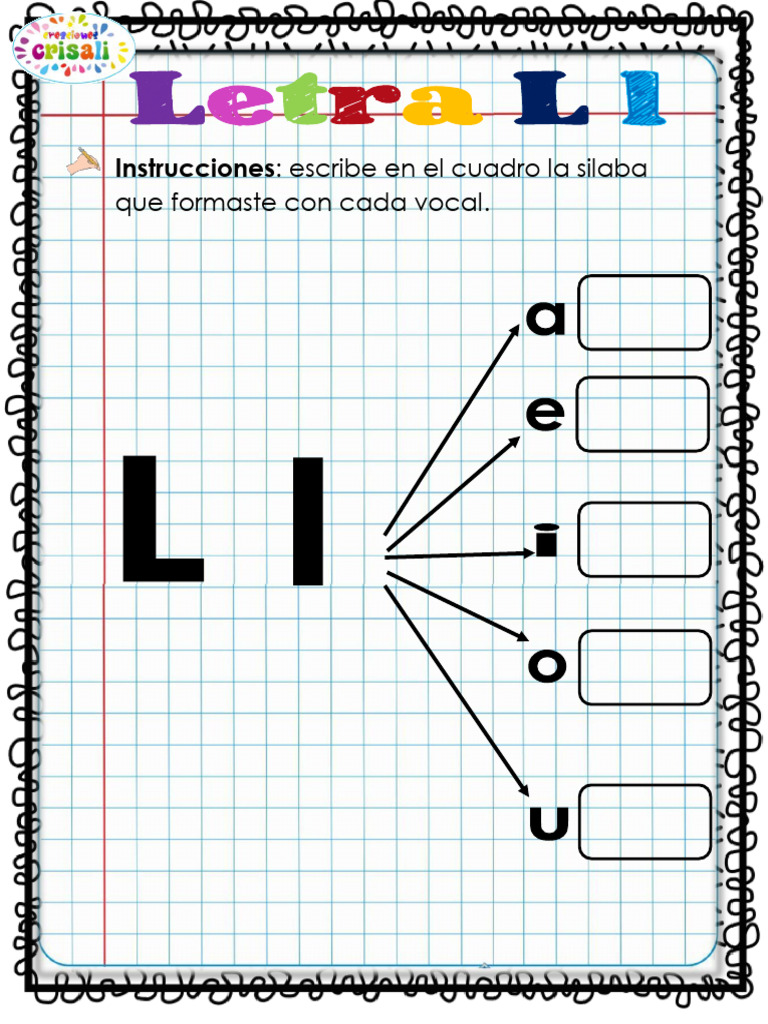 Ejercicios de La Letra L L | PDF