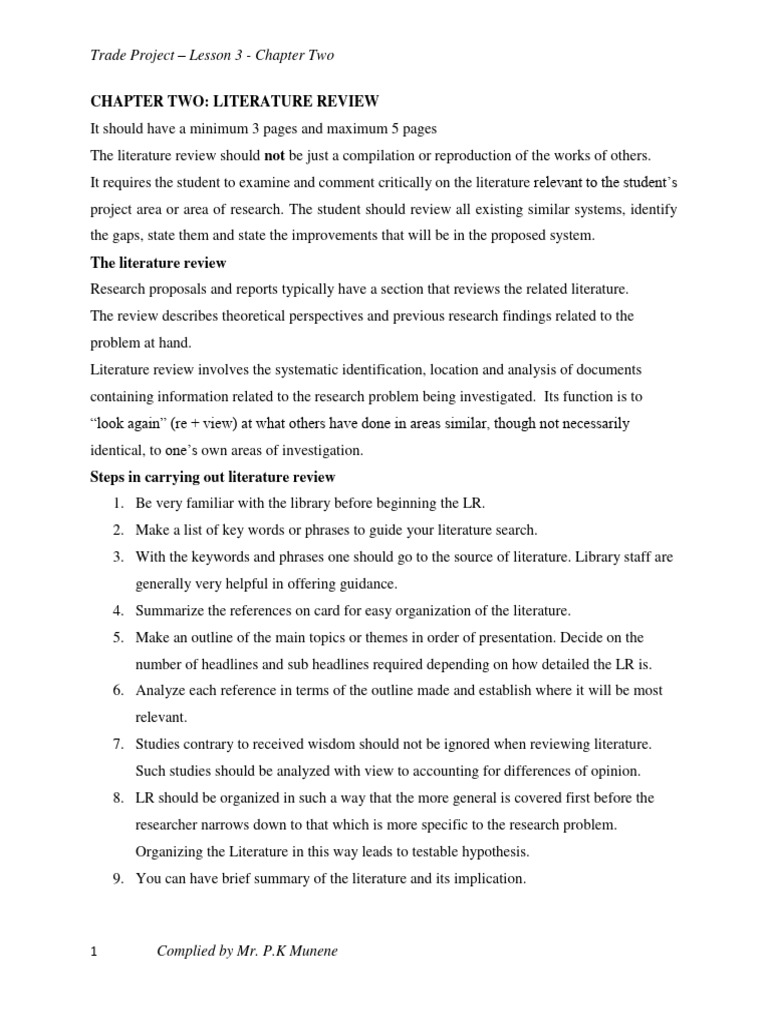 Trade_Project - Lesson 3 - Chapter Two (1) | PDF