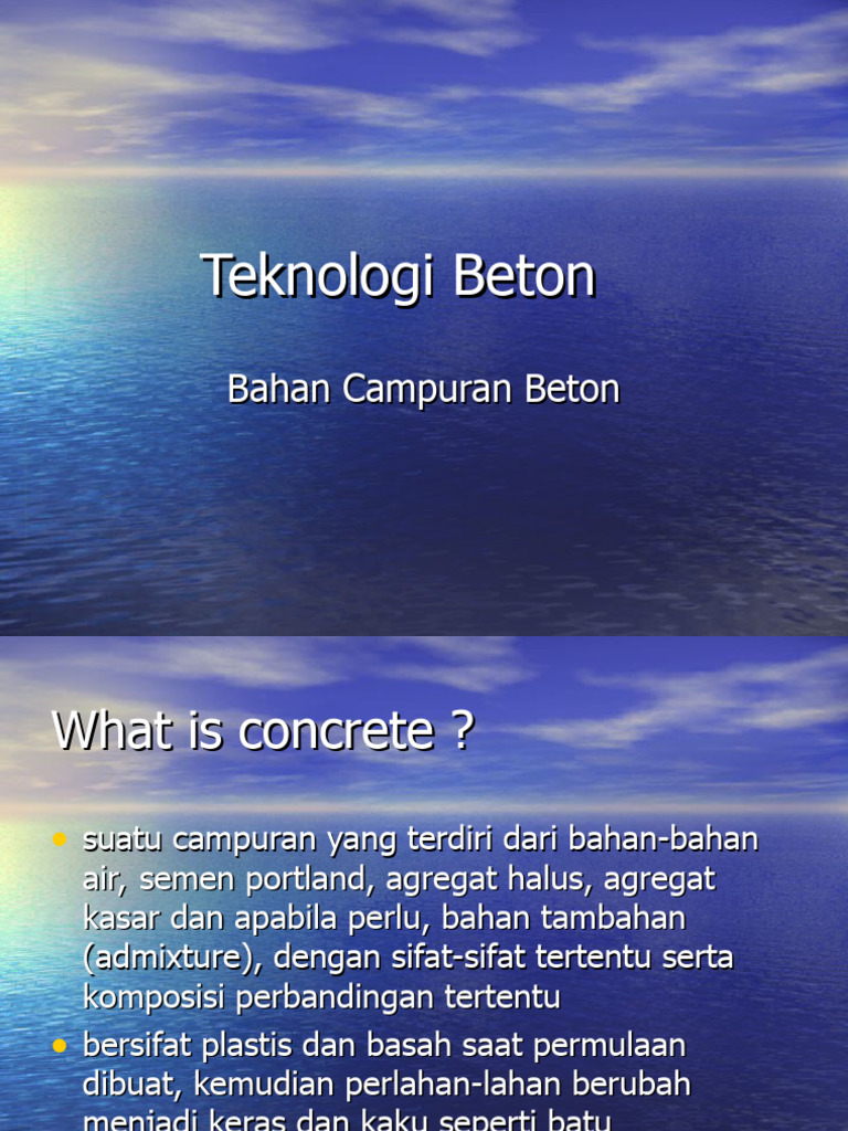 Teknologi Beton | PDF | Teknologi & Rekayasa Teknologi Beton | PDF | Teknologi & Rekayasa
