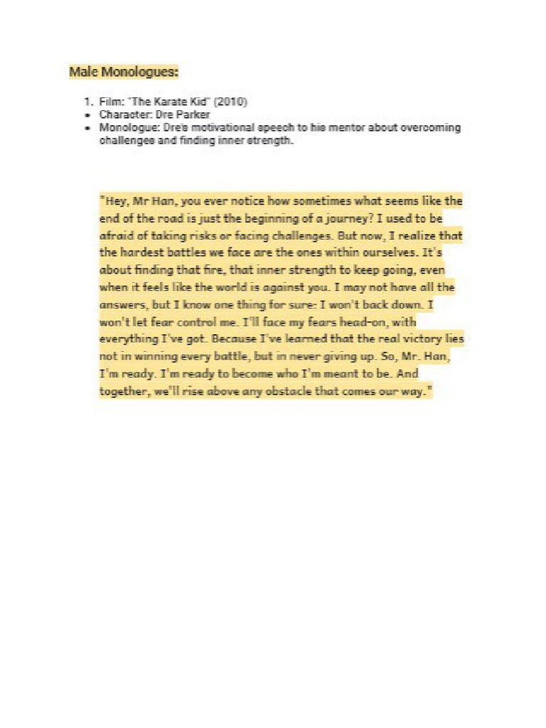 Monologues | PDF