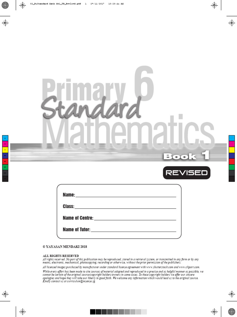 P6 STD Maths Book 1 | PDF