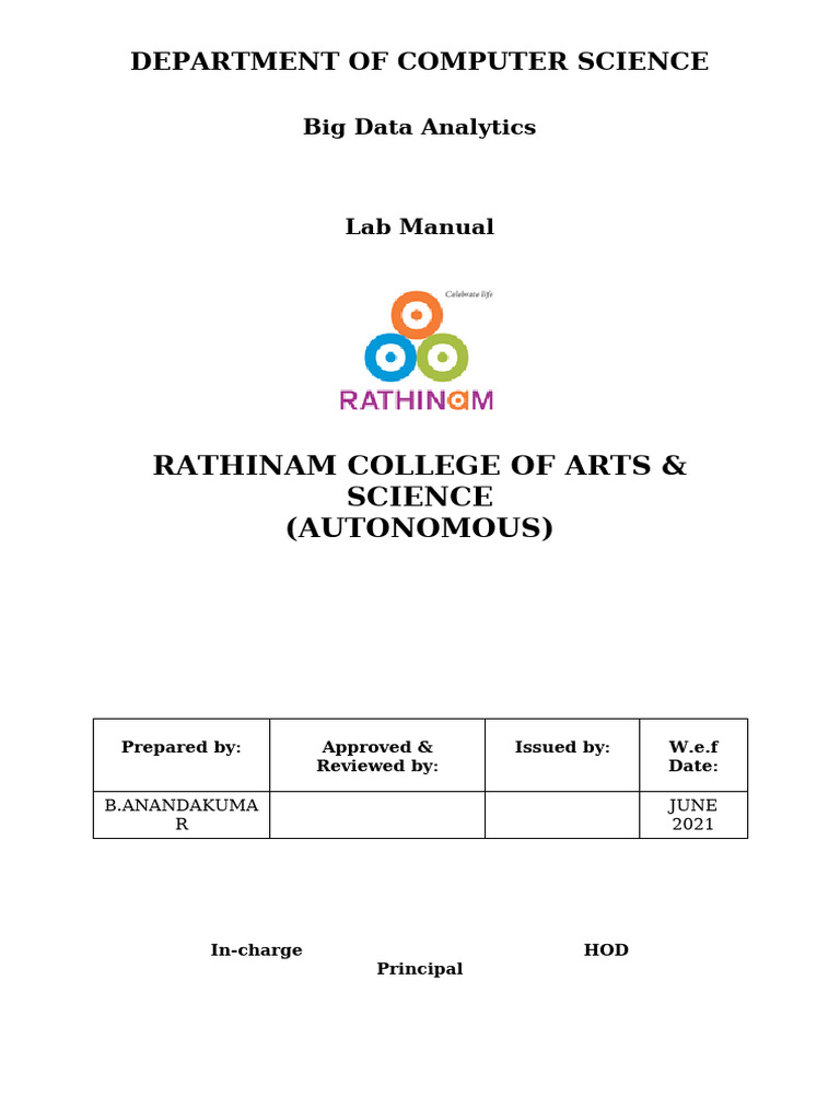 Bigdata- Lab Manual - Copy | PDF
