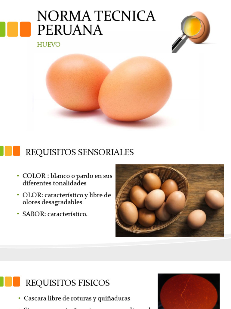 NORMA TECNICA PERUANA Huevo | PDF