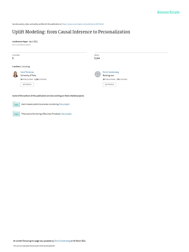 Uplift Modeling WebConf8 | PDF | Machine Learning | Mathematical ...