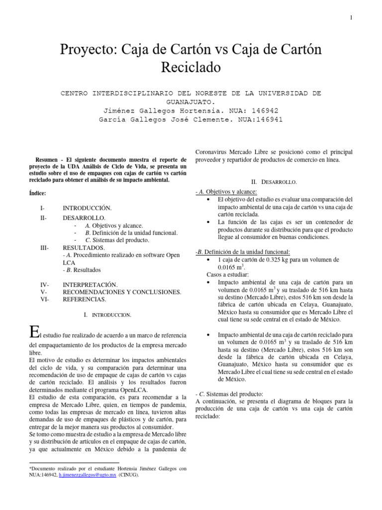 Cajas de Carton | PDF