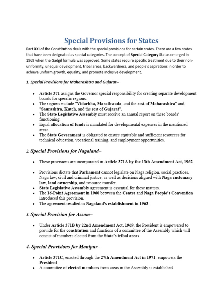 Special Provisions for States Blog | PDF