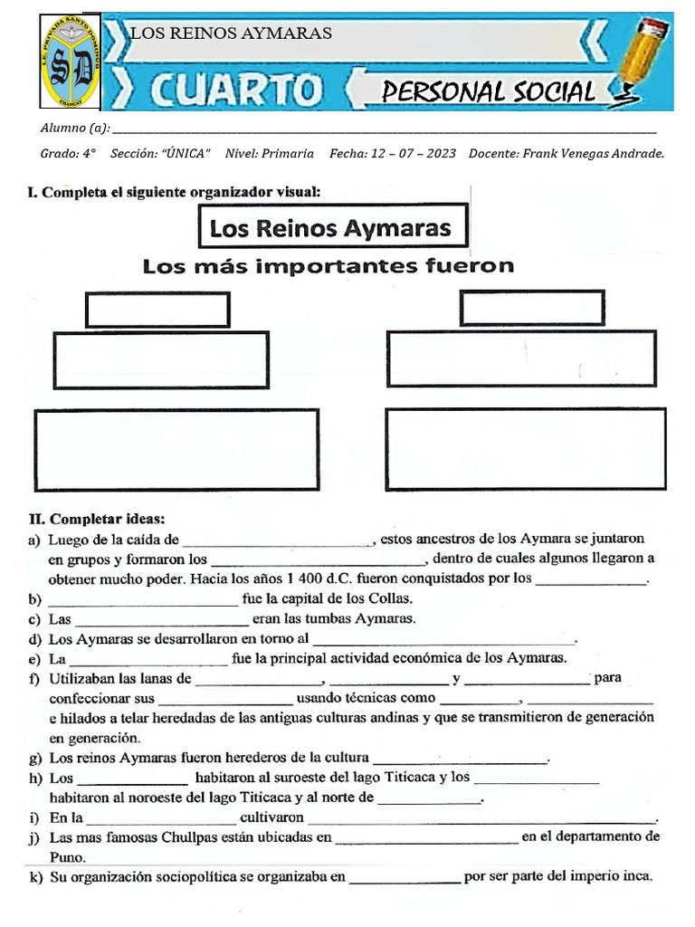 Reinos Aymaras para Primaria | PDF