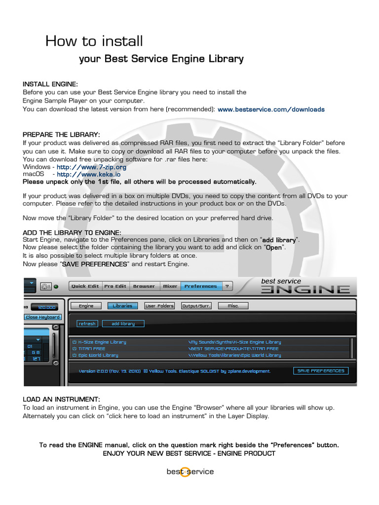 Best Service Engine Library Setup | PDF | Computers | Technology ...