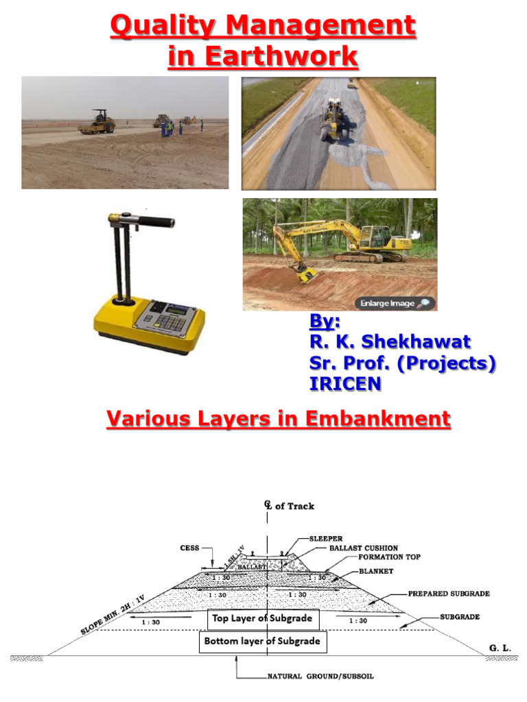 Quality Management in Earthwork PPT | PDF